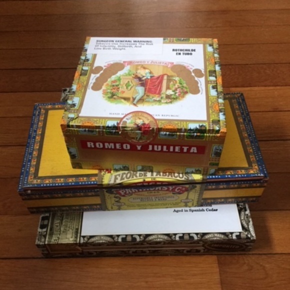 Vintage | Accessories | Vintage Cigar Box Set Of 3 Collectors Item ...